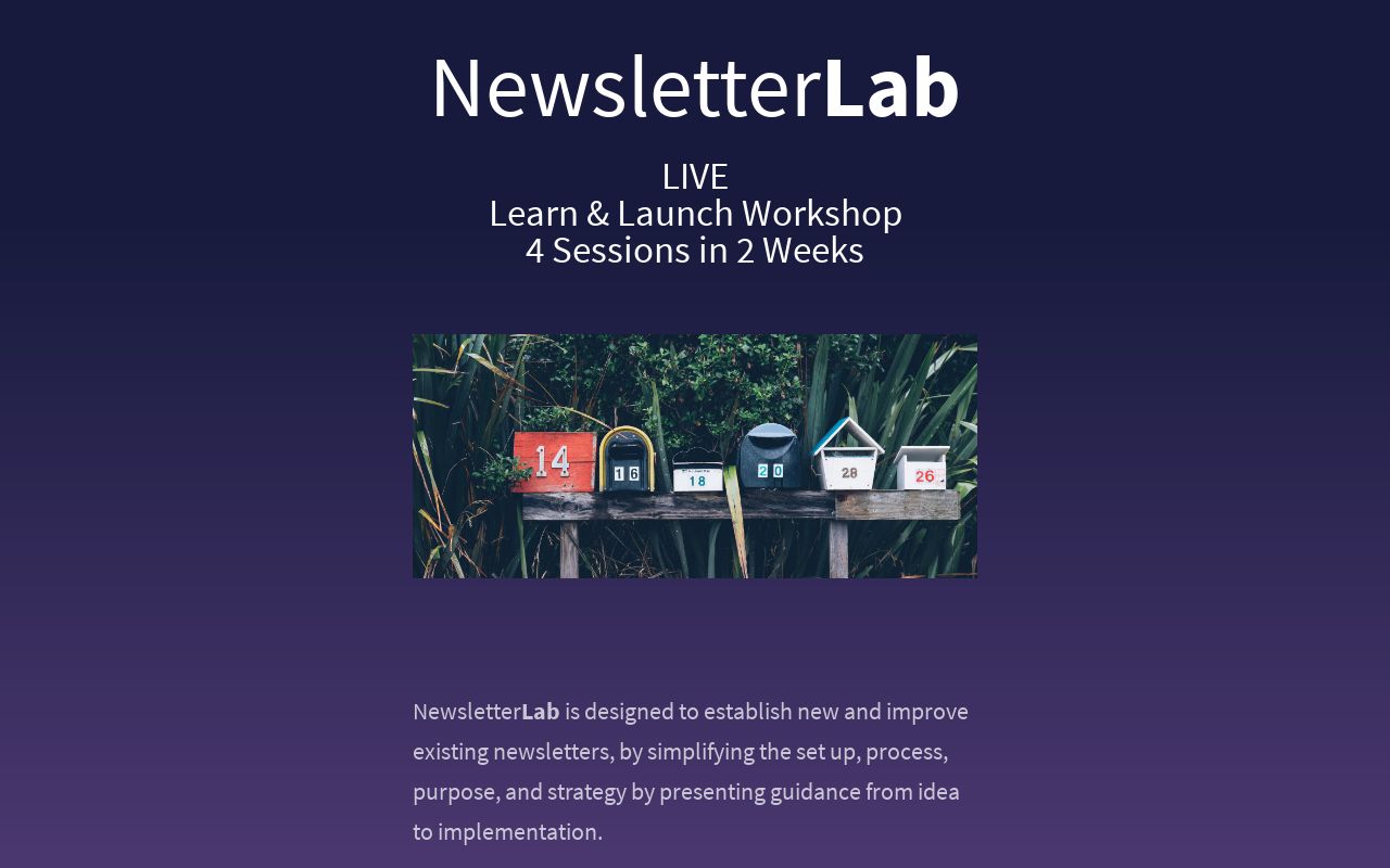 Newsletter Lab LAUNCH